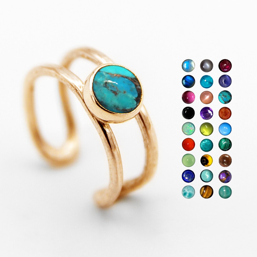 Gemstone Ear Cuff – 14k Gold Filled, Dainty Minimalist Style - Etsy