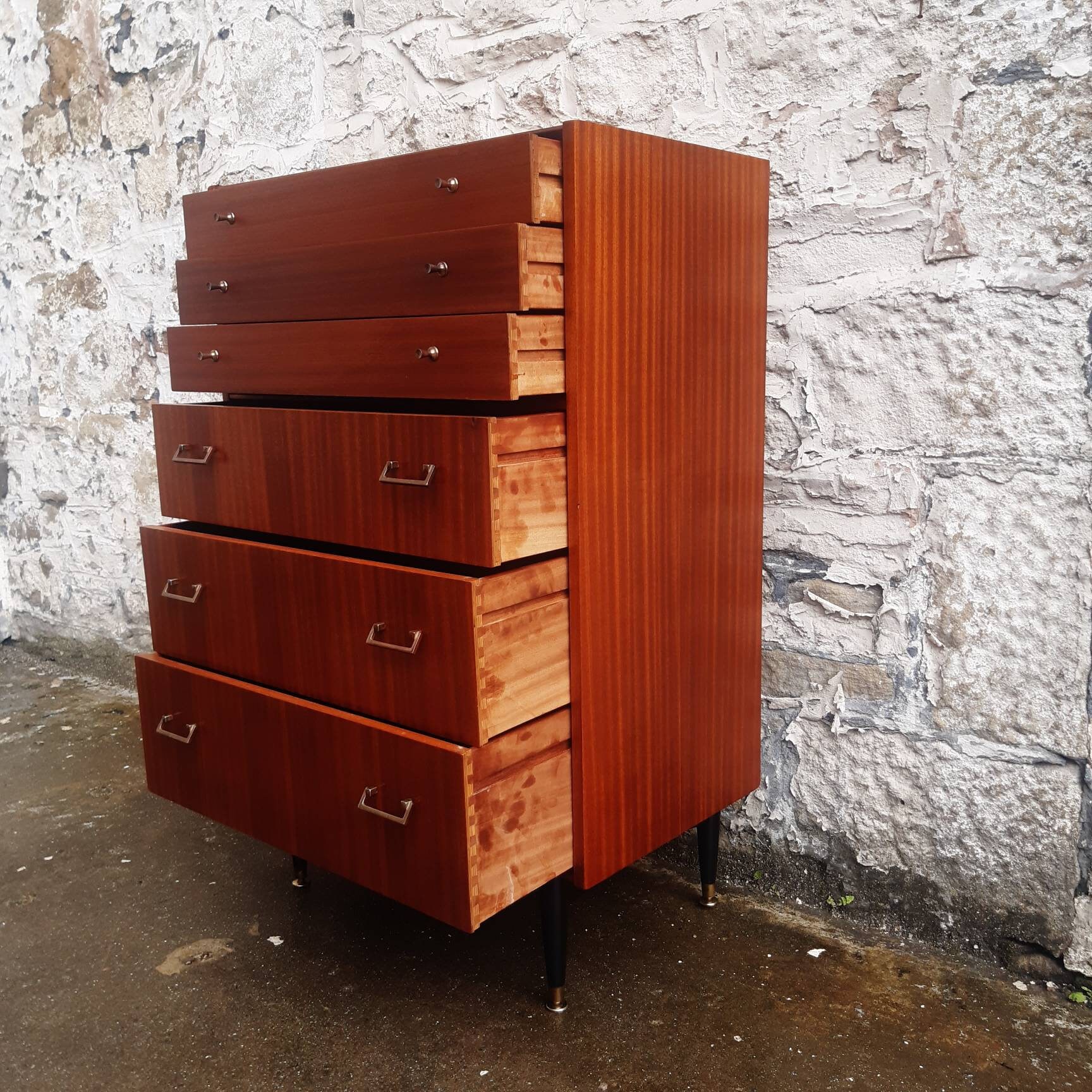 Nathan Mid Century Chest Of Drawers Vintage Retro Furniture Mid Century ...
