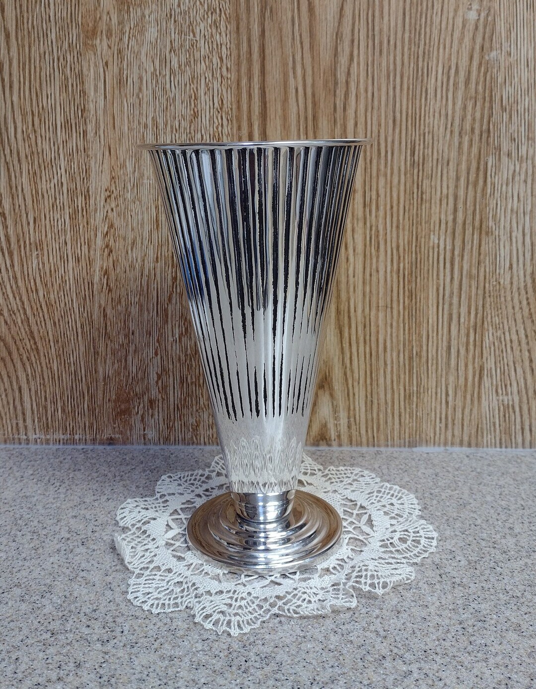 Vintage 9 Antique Style Silver Plated Flower Vase. - Etsy