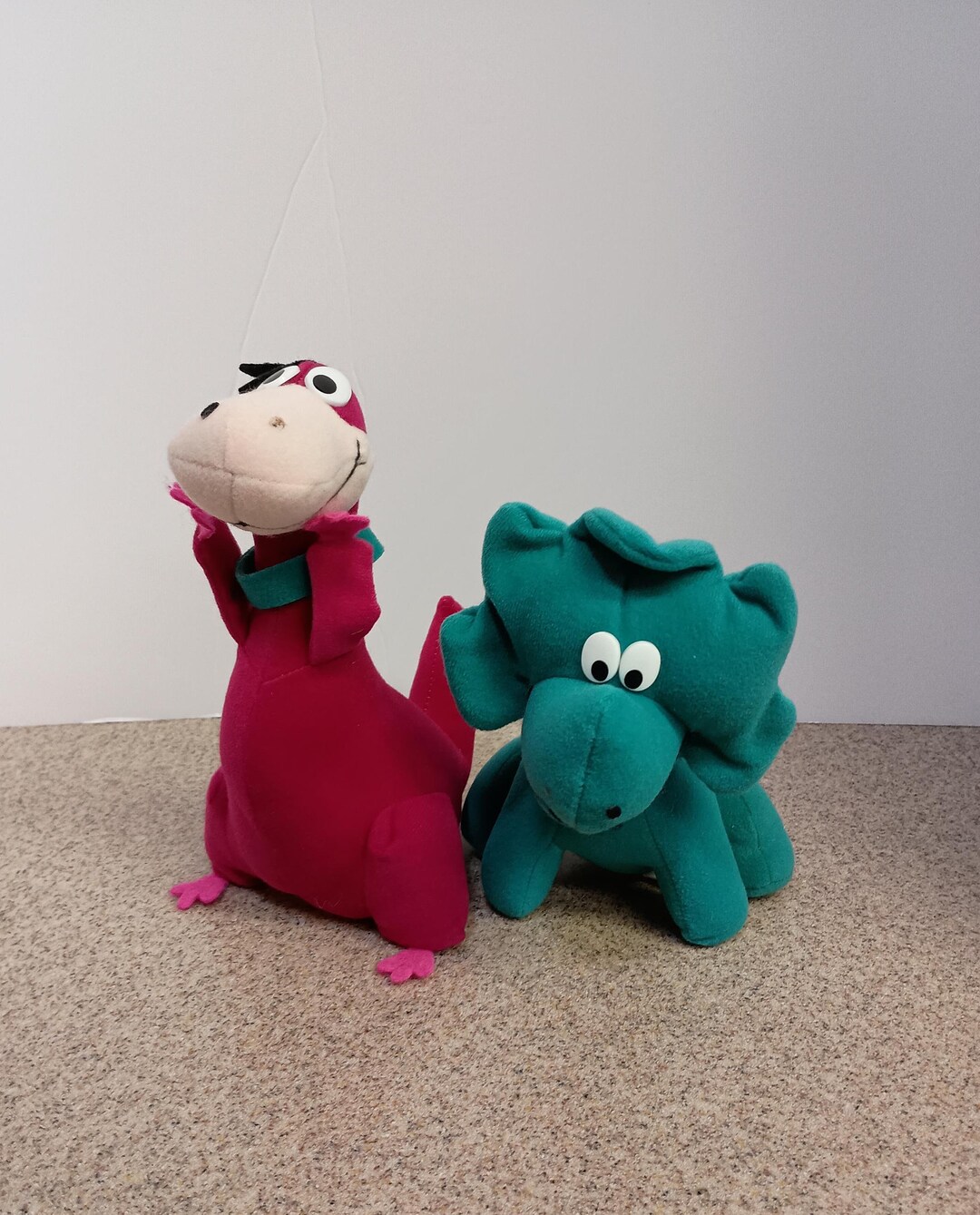Vintage 1987 Hanna Barbera Flintstones Dinosaur Plush Toys Characters ...