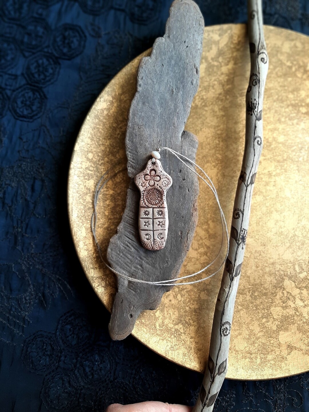 Totem Talisman Pendant, Sacred Feminine Pendant in Polymer - Etsy