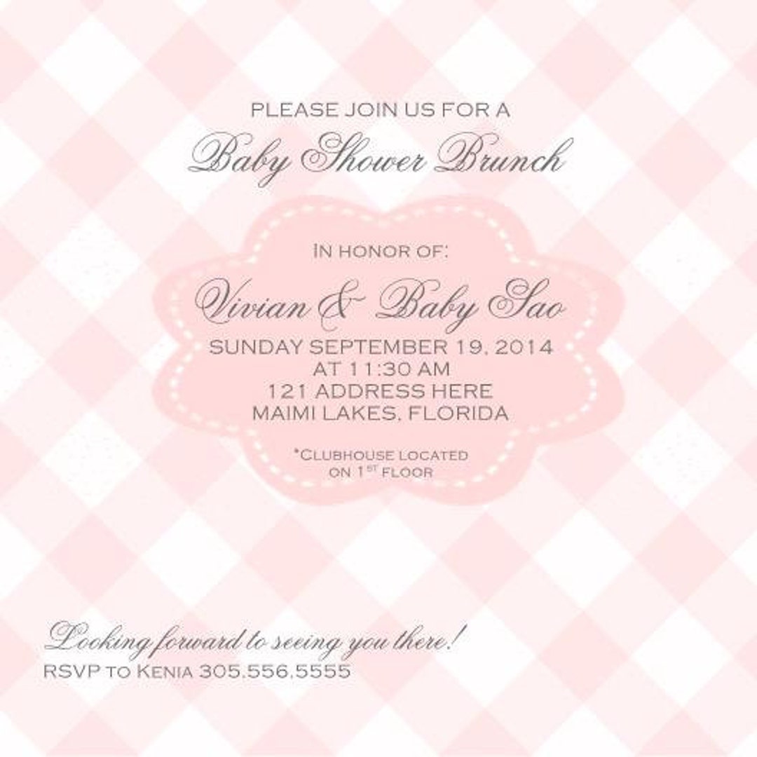 Pink Baby Shower Invitation - Etsy