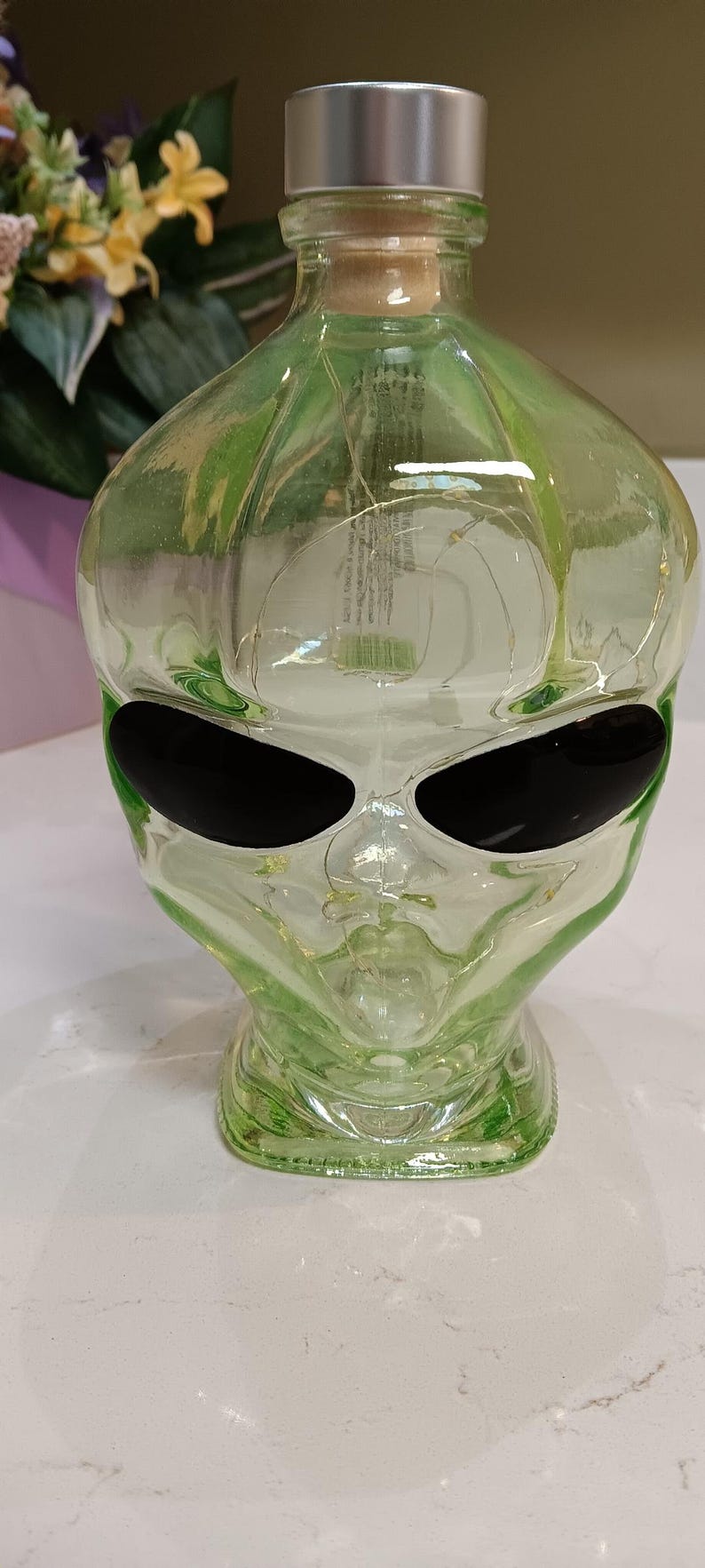 Vintage Outer Space Vodka Alien Head Bottle Decanter "empty" - Lighted ...