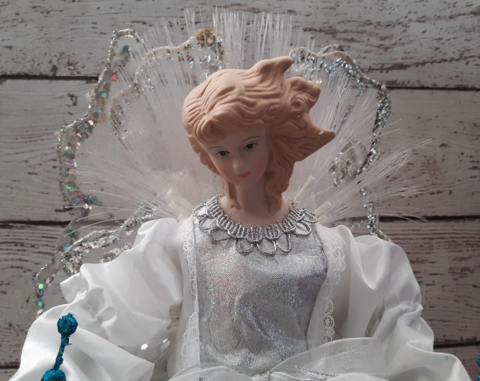 Vintage 15” Lighted Angel Tree Topper / Ornament - Etsy