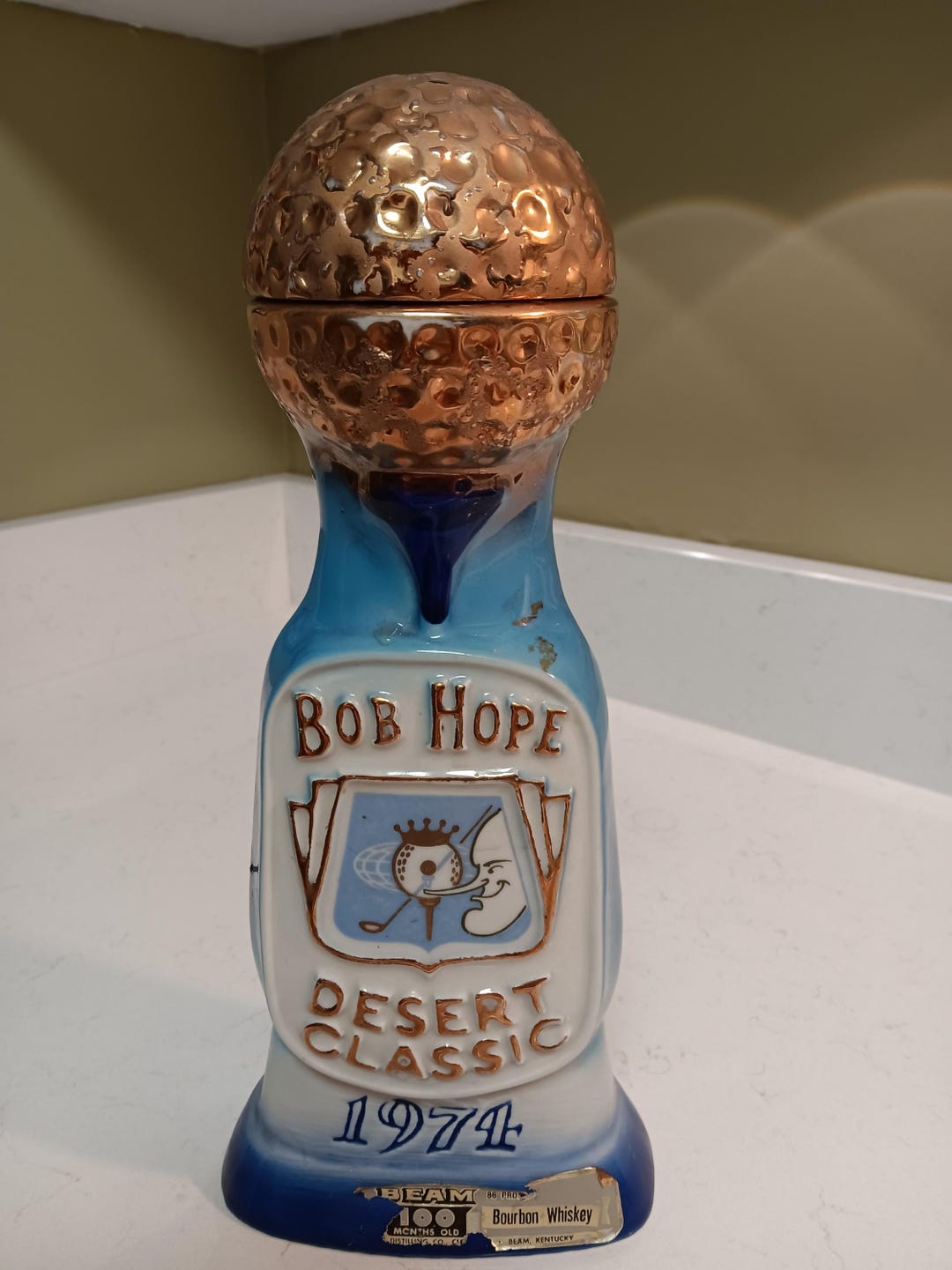 1974 Jim Beam "bob Hope Desert Classic" Whiskey Decanter - Etsy
