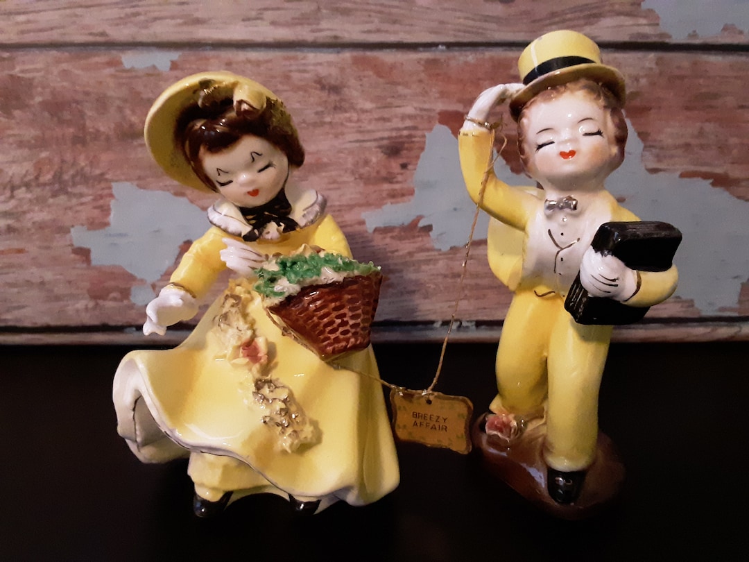 Rare! 1950's Arnat - "breezy Affair" - Victorian Man & Woman Porcelain ...