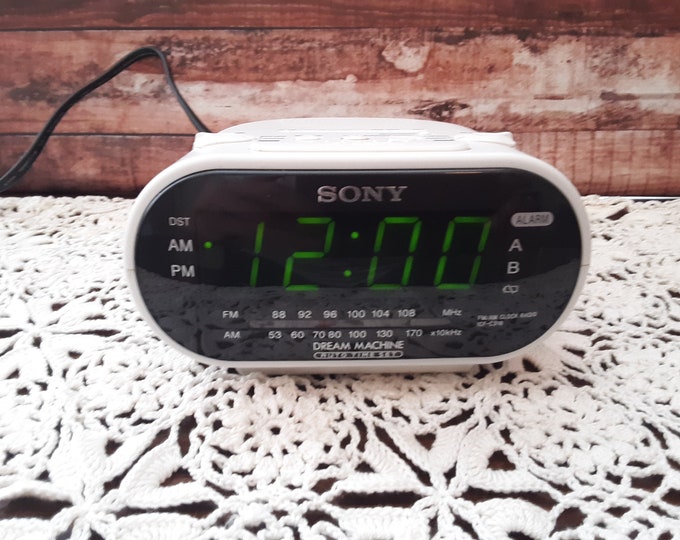 Vintage Sony Dream Machine AM/FM Dual Alarm Clock Radio - White - Etsy