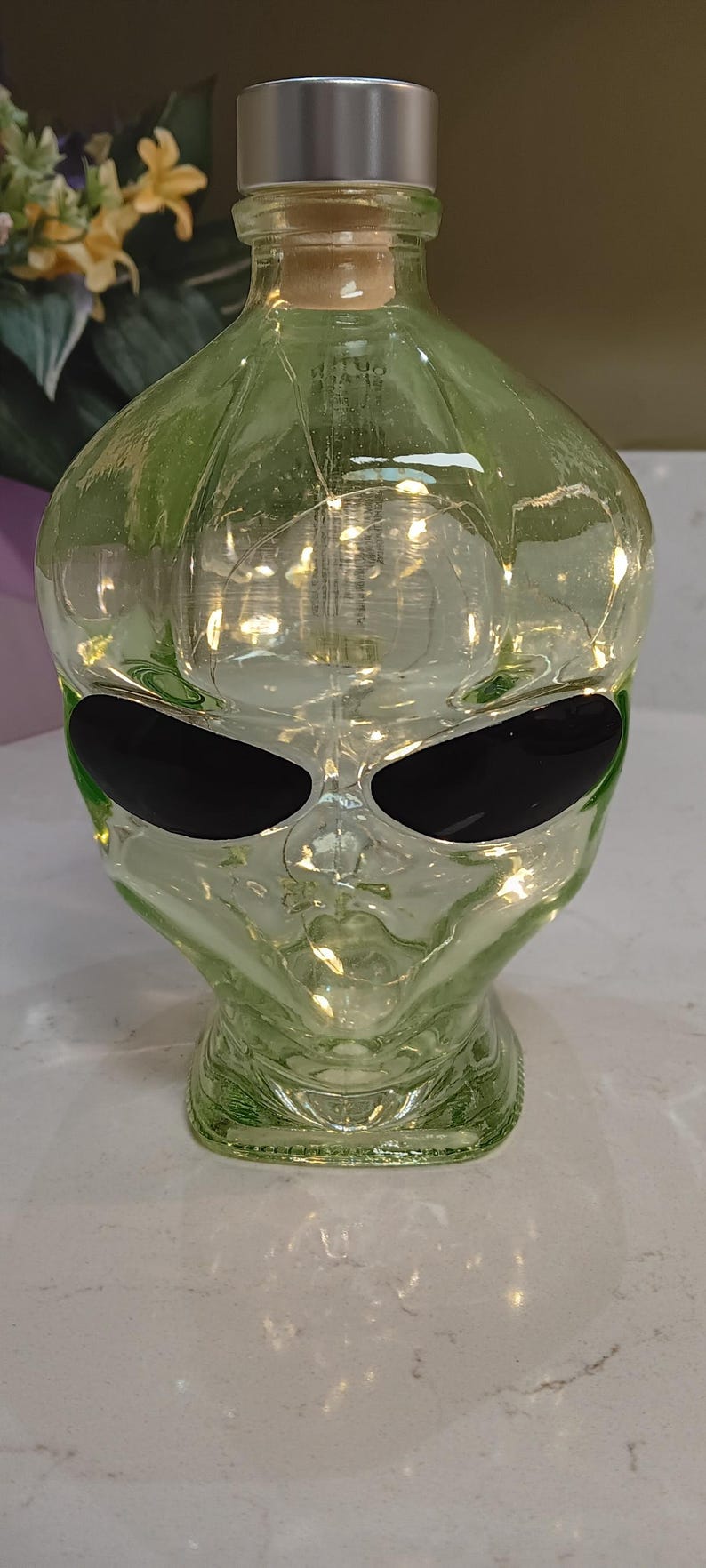Vintage Outer Space Vodka Alien Head Bottle Decanter "empty" - Lighted ...