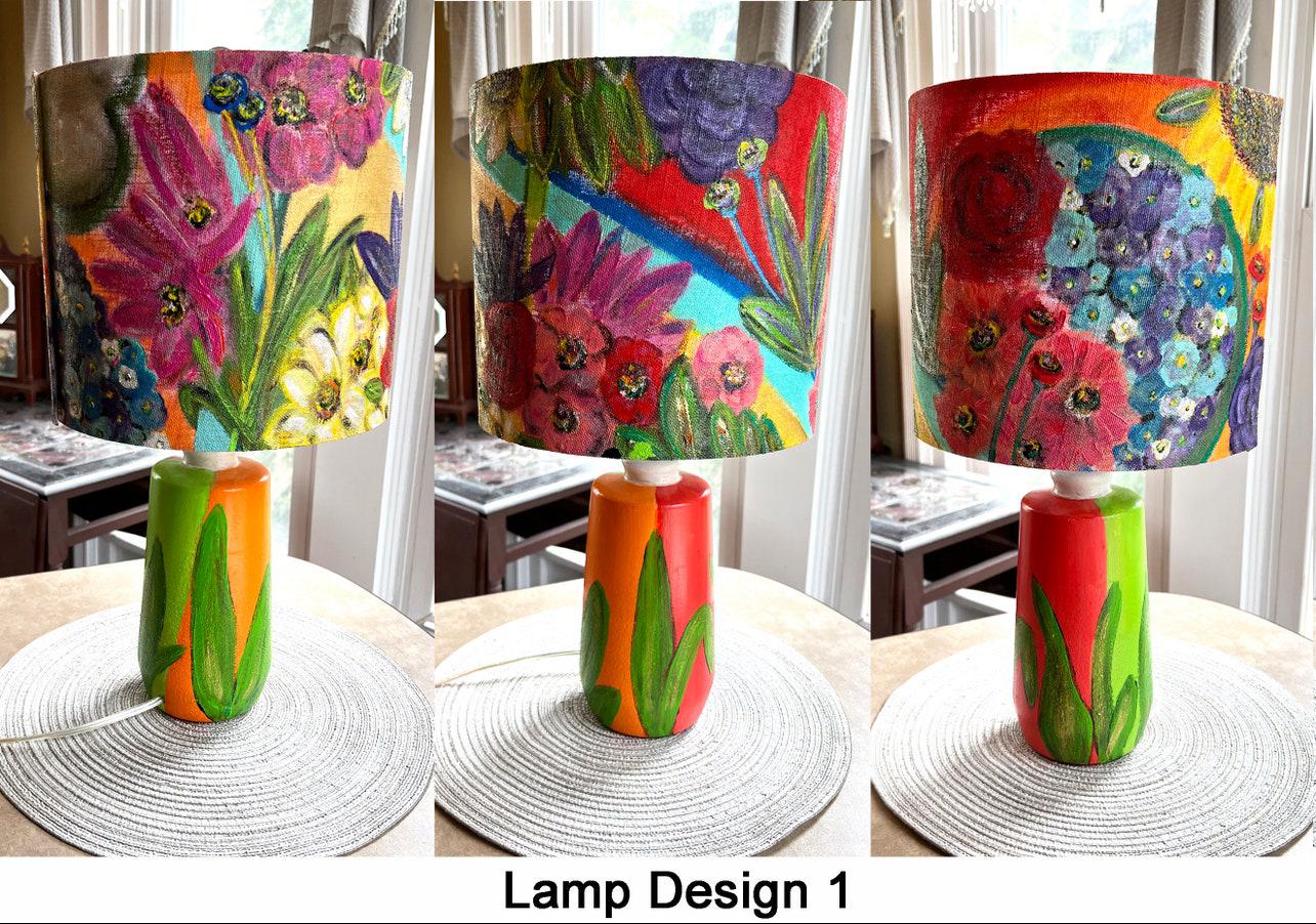 Hand-painted Ceramic Lamps. Night Light, Table Lamp With Shade ...