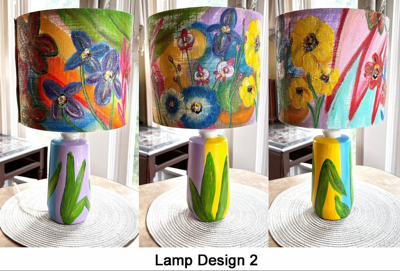 Hand-painted Ceramic Lamps. Night Light, Table Lamp With Shade ...