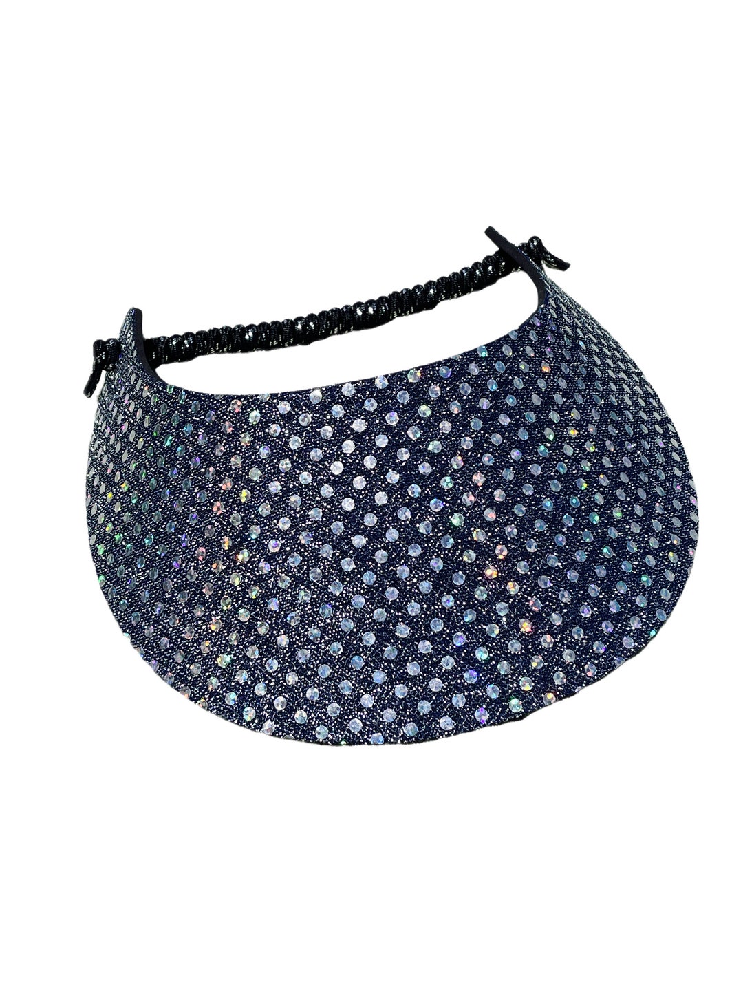 Fabric Foam Coil Sun Visor for Women - "black Hologram" - Pickleball ...