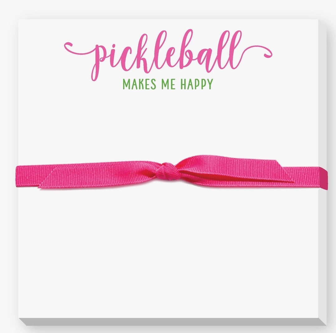 Pickleball Theme "pickleball Makes Me Happy" Doodle Notepad - Ignite ...