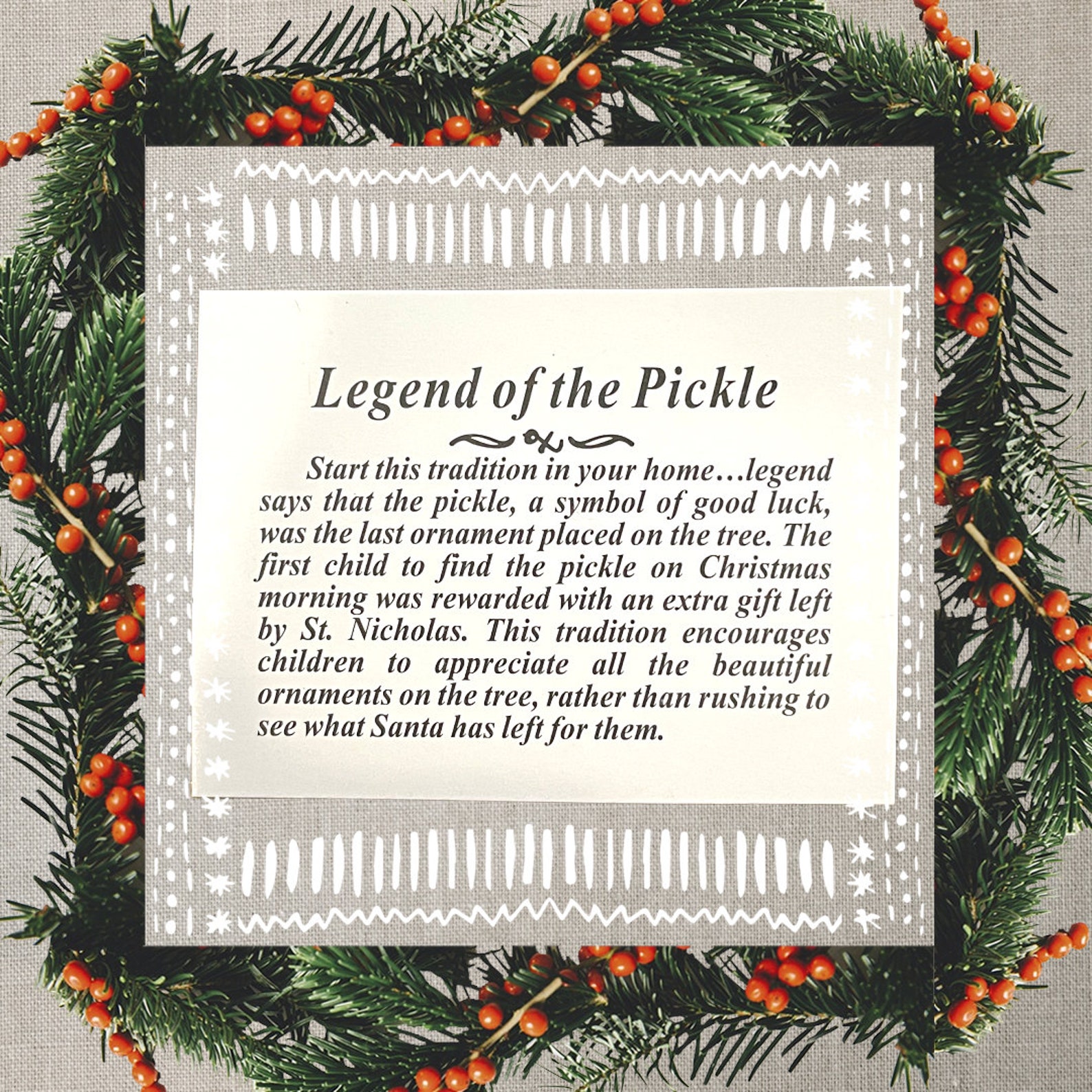 Christmas Pickle Tree Ornaments - Includes 2 Pickles & 2 Legend of the ...
