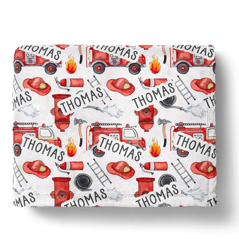 Fire Truck Blanket - Etsy