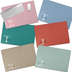 Name Desk Pad, Personalized Desk Cushion Pad Monogram Name Desk Blotter ...