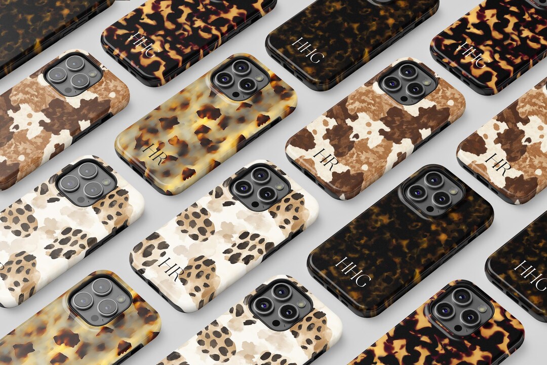 Custom Tortoise Shell Phone Case Personalized Initials iPhone Case ...