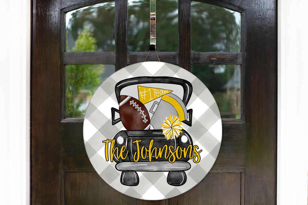 Tailgate Door Hanger Fall Football Black & Gold WFU UCF - Etsy