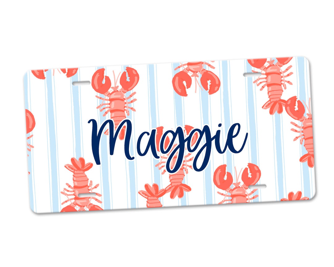 Coastal Gift Personalized License Plate for Her, License Plate Frame ...