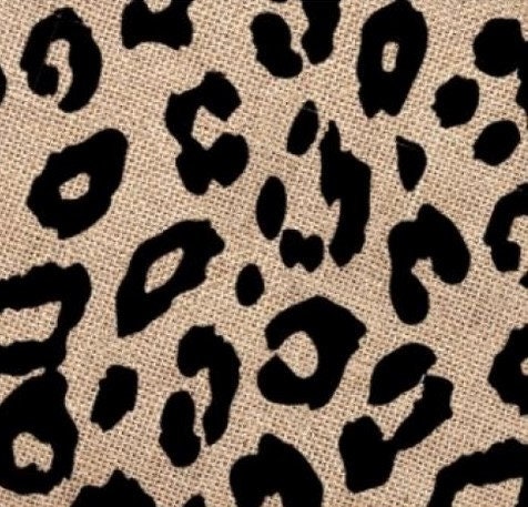 Personalized Leopard Burlap Zip Pouch Wristlet Burlap - Etsy