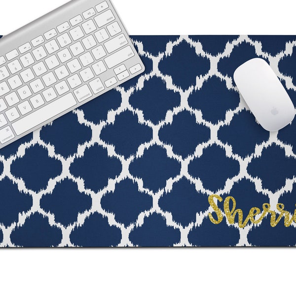 Navy Quatrefoil - Etsy