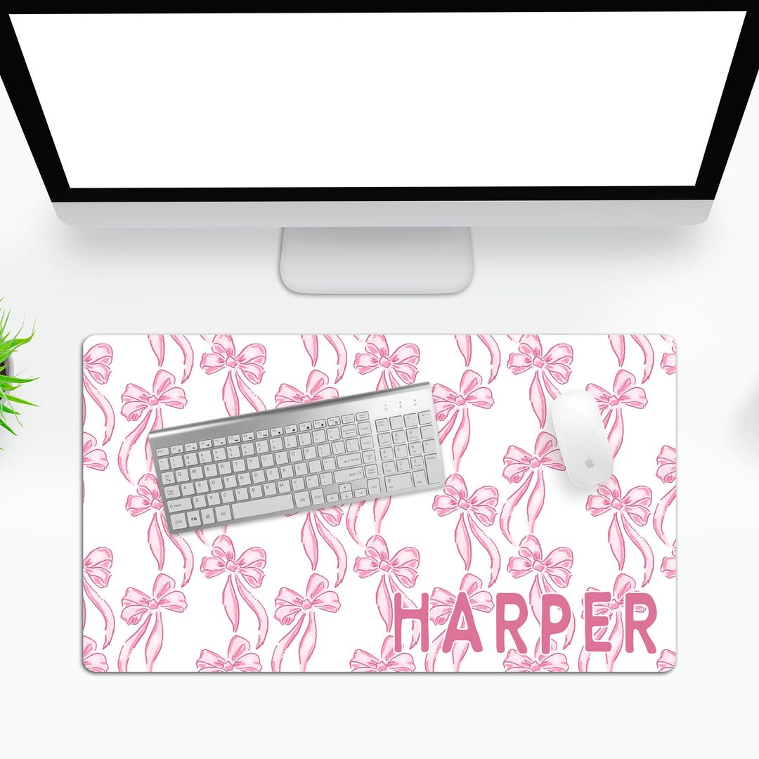 Custom Desk Pad Coquette Personalized Desk Grandmillennial Decor ...