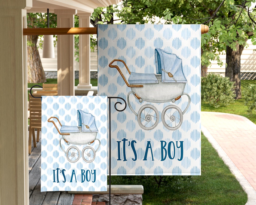 Baby Announcement Flag New Baby Welcome Home Banner New Baby Sign Gard ...