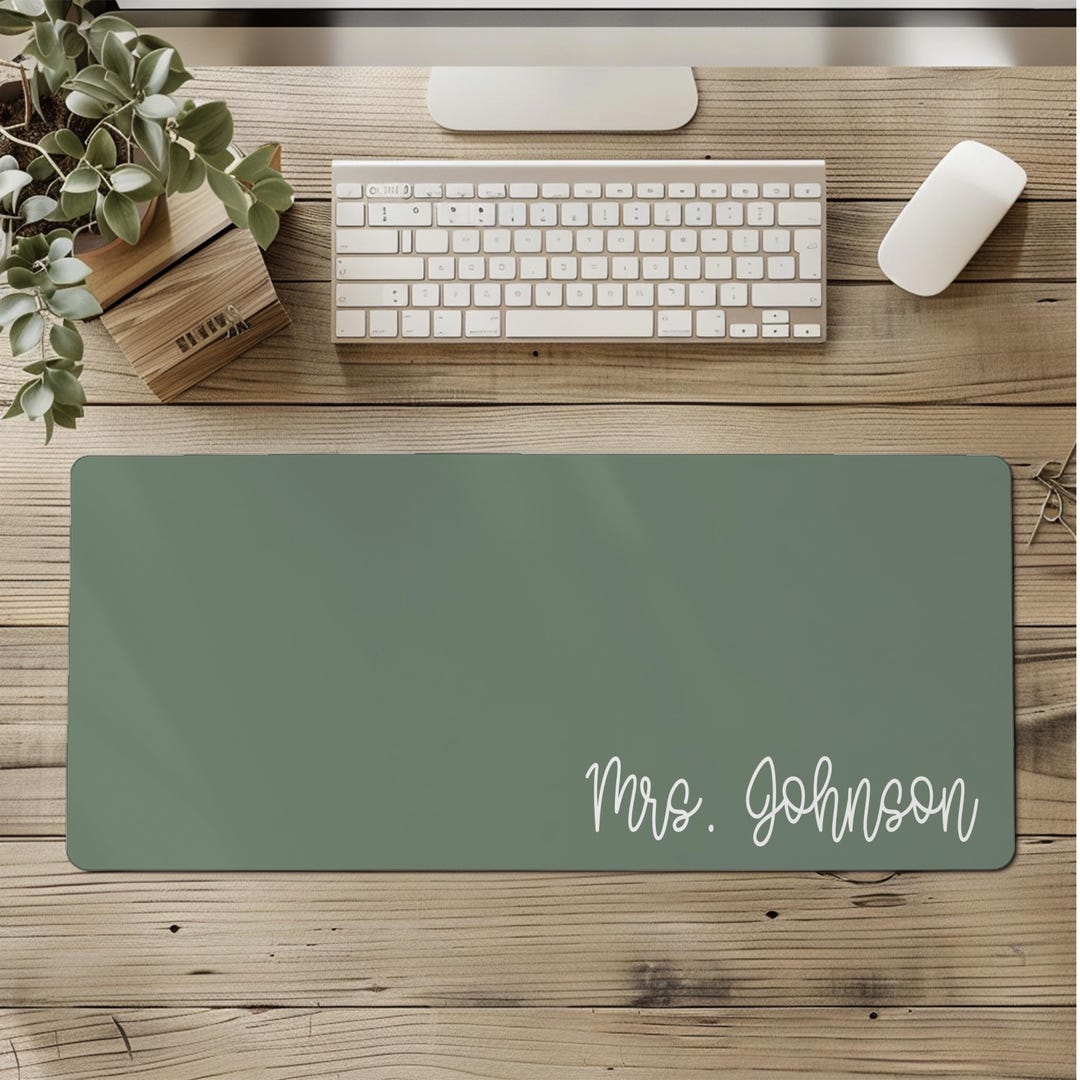 Custom Desk Pad Retro Personalized Desk Pastel Decor Teacher Gift ...