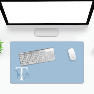 Name Desk Pad, Personalized Desk Cushion Pad Monogram Name Desk Blotter ...