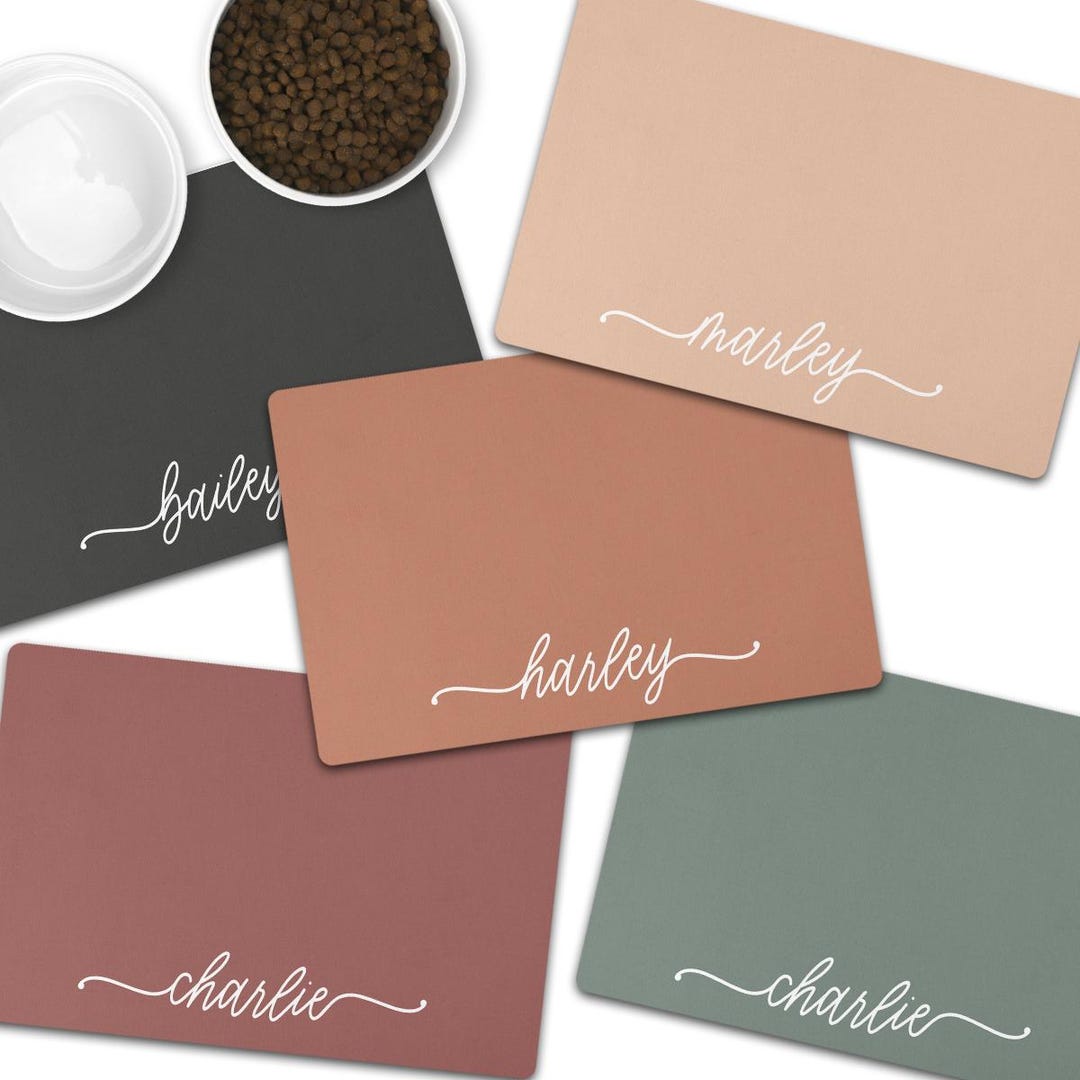 Personalized Dog Food Mat Custom Pet Gift Dog Food Mat for New Puppy ...