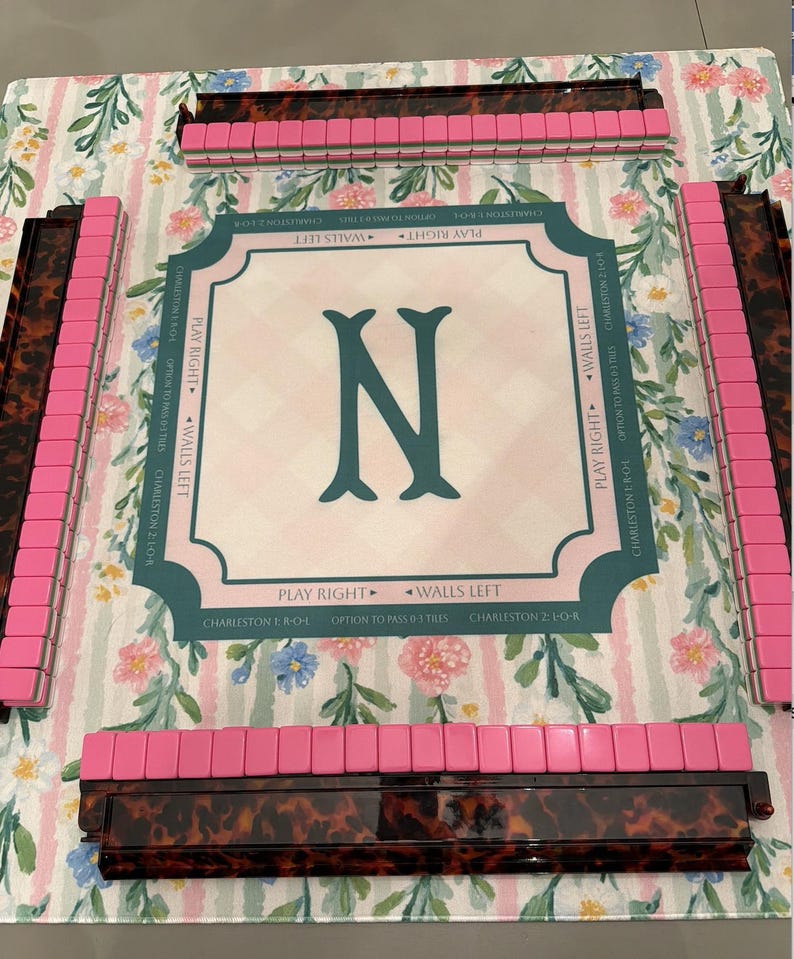 Personalized Mahjong Mat Non Slip Mahjong Game Mat Tile Bag Mahjong ...