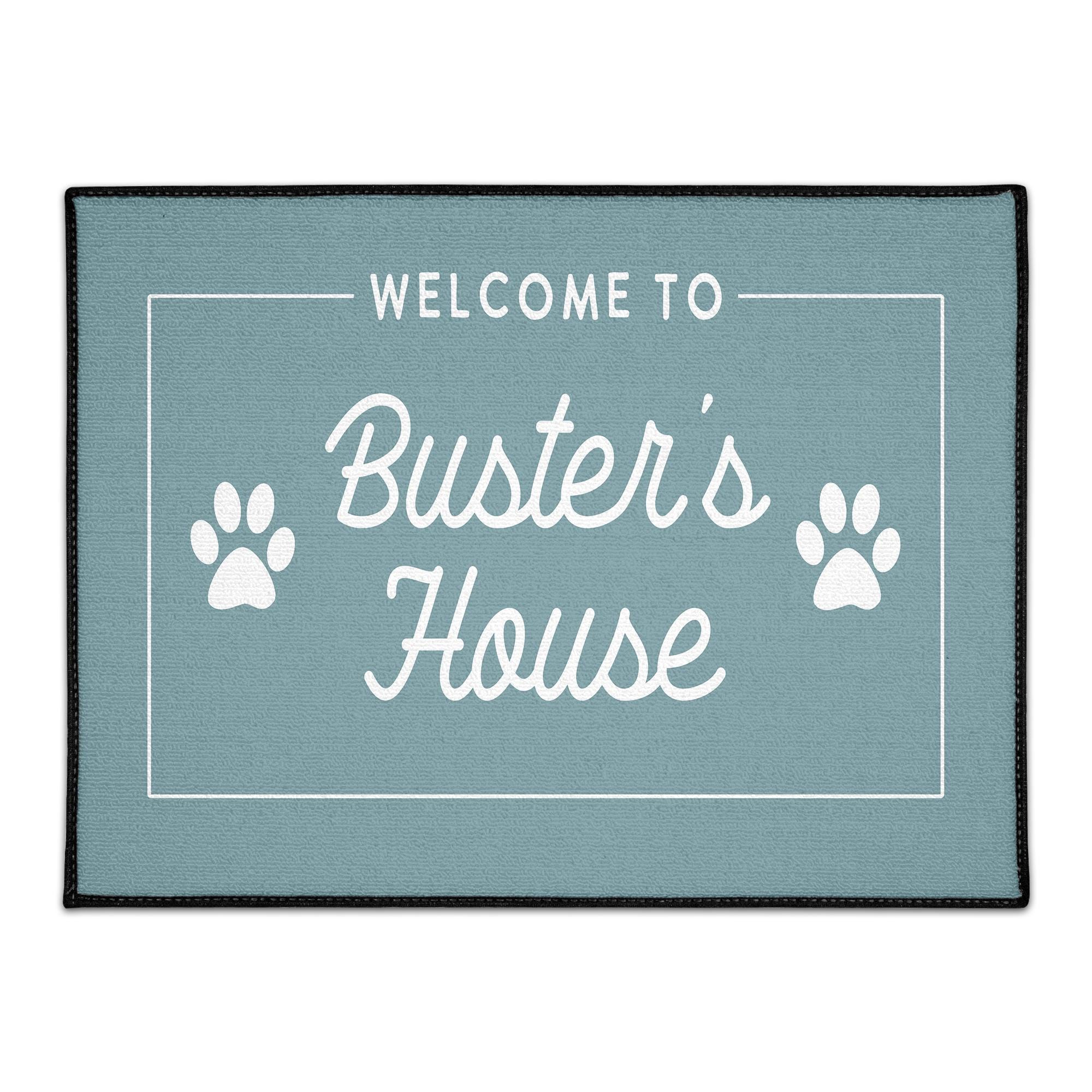 Custom Door Mat With Dog Name Housewarming Gift Custom Outdoor Doormat ...