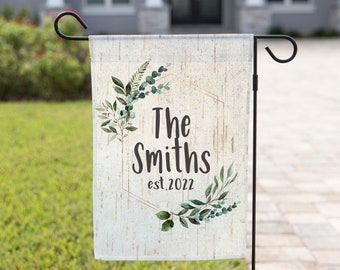 Personalized Just Married Garden Flag, Double Sided, Marriage, Wedding ...