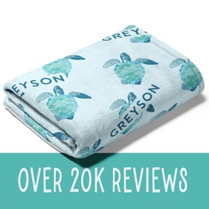 Personalized Turtle Blanket Baby Boy Gift Custom Turtle Blanket Themed ...