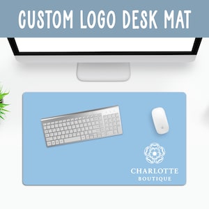 Custom Logo Deskmat With Business Logo Desk Pad Home Office Custom Add ...