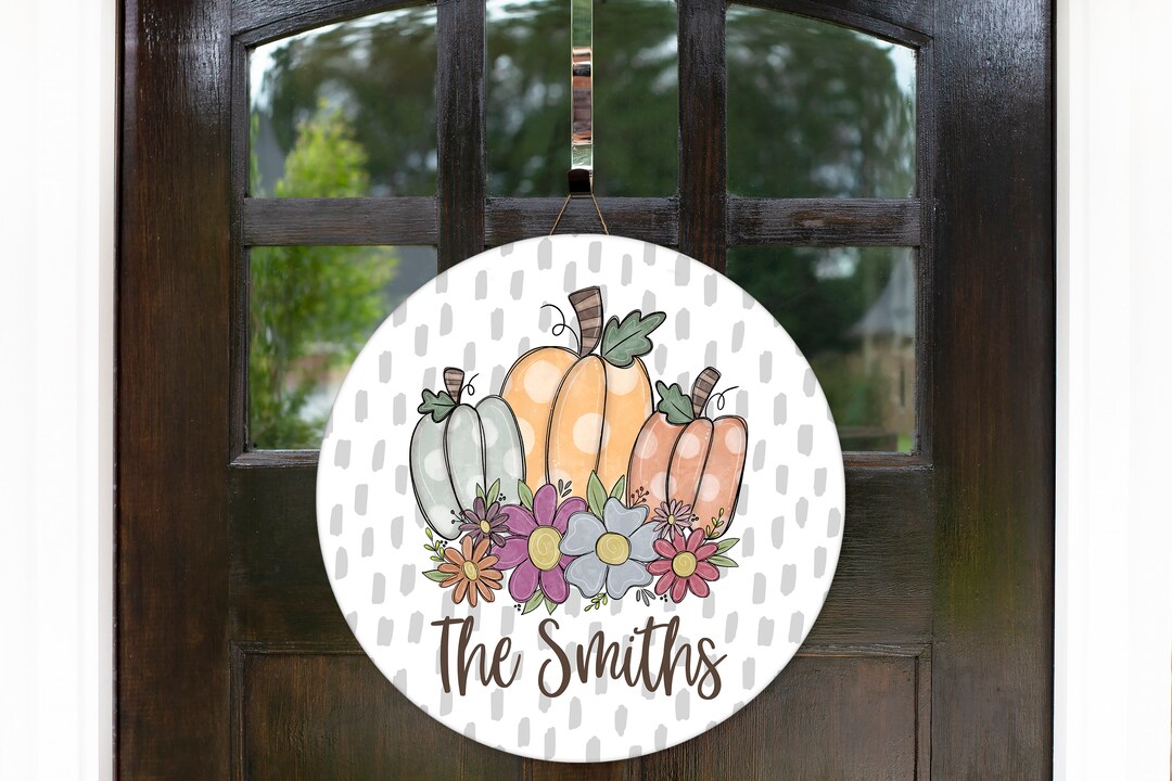 Thanksgiving Turkey Door Hanger Thankful Fall Autumn Hanger Custom ...