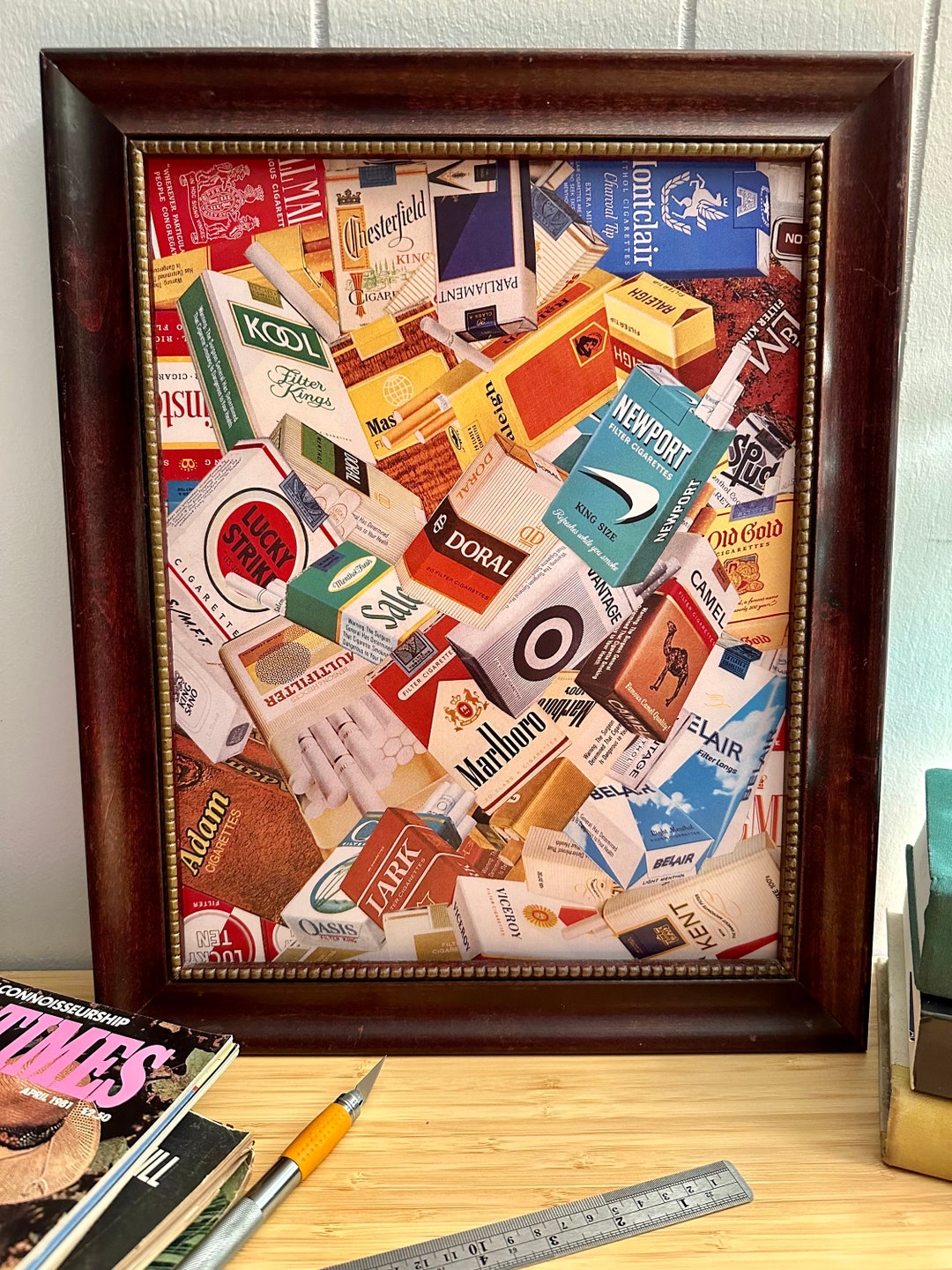 Vintage Cigarettes Collage Print, 11" X 14" - Etsy