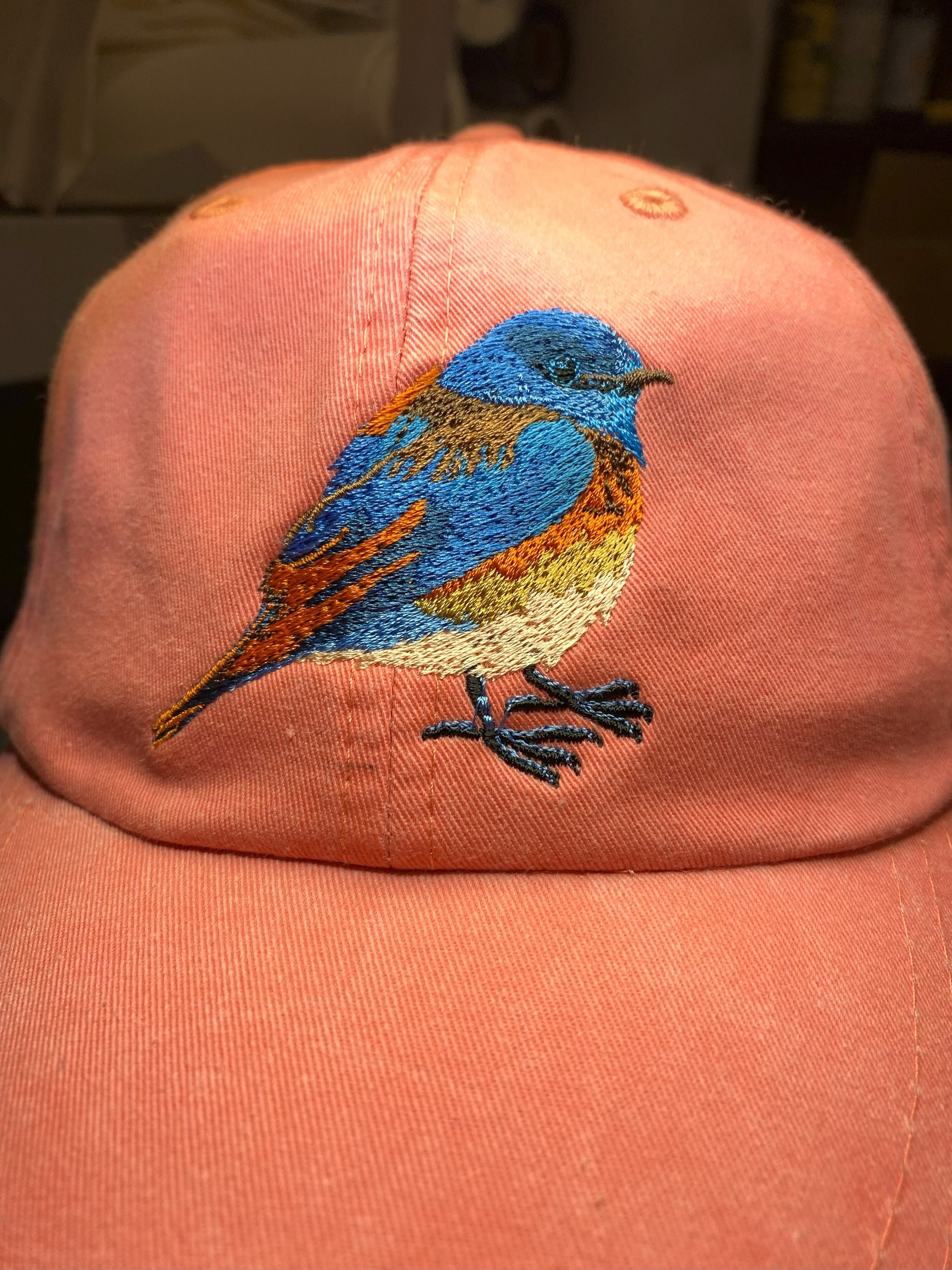Bluebird Embroidered Baseball Hat, Embroidered Gift for Bird Lovers ...