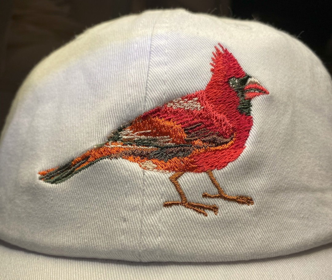 Cardinal Embroidered Baseball Cap: Garment-washed Cotton Twill - Etsy