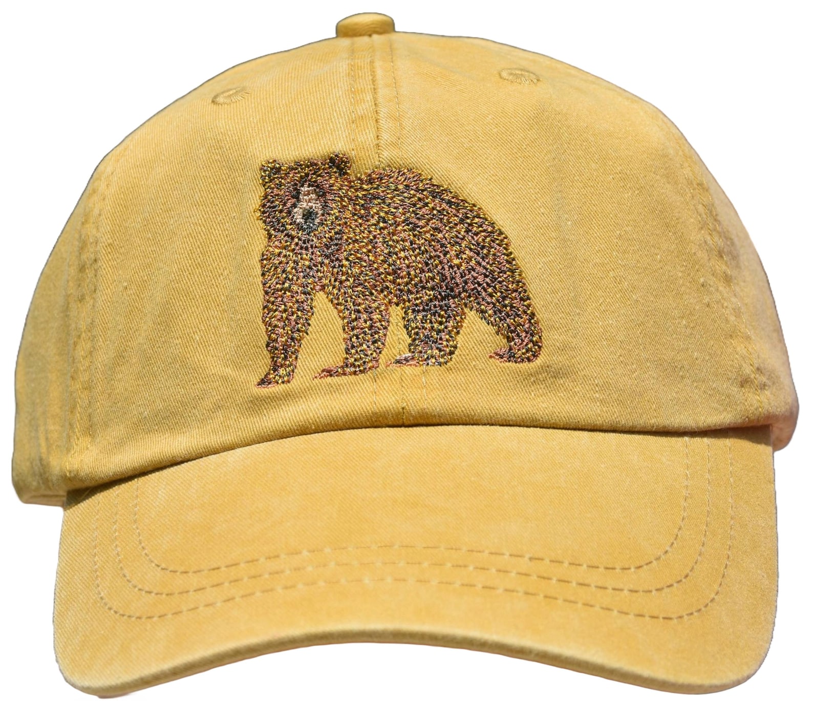 Brown Bear Embroidered Hat, Dad Mom Cap, Bear Hat, Baseball Hat - Etsy