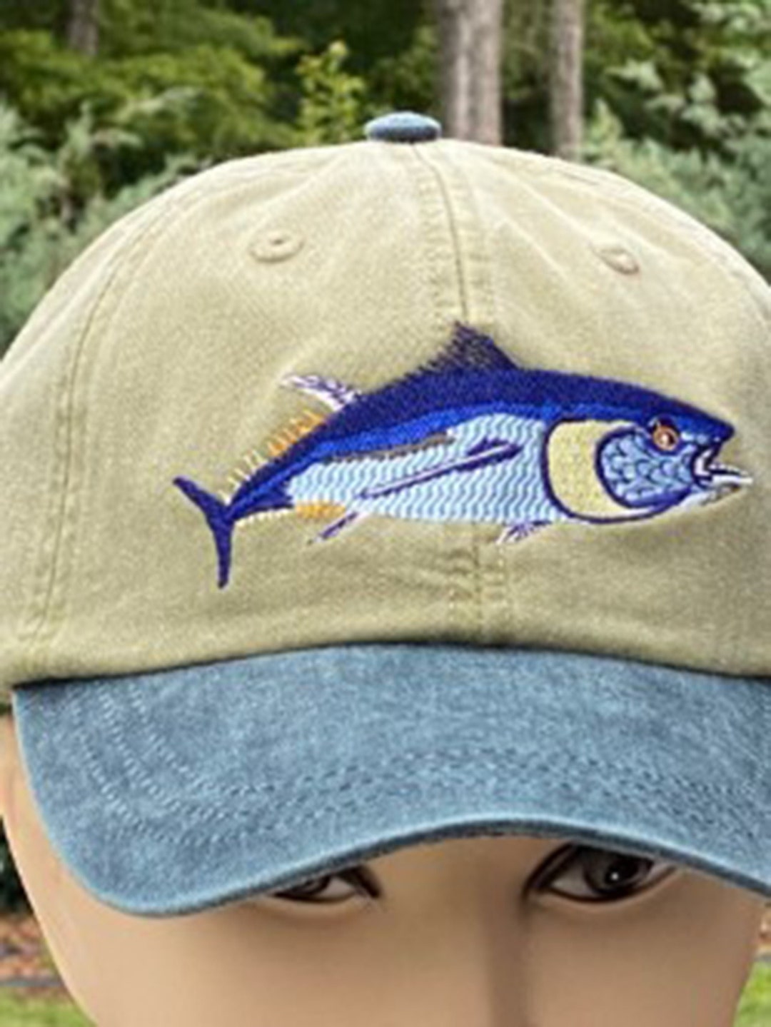 Bluefin Tuna Embroidered Baseball Hat With Adjustable Fit, Fishing Hat ...