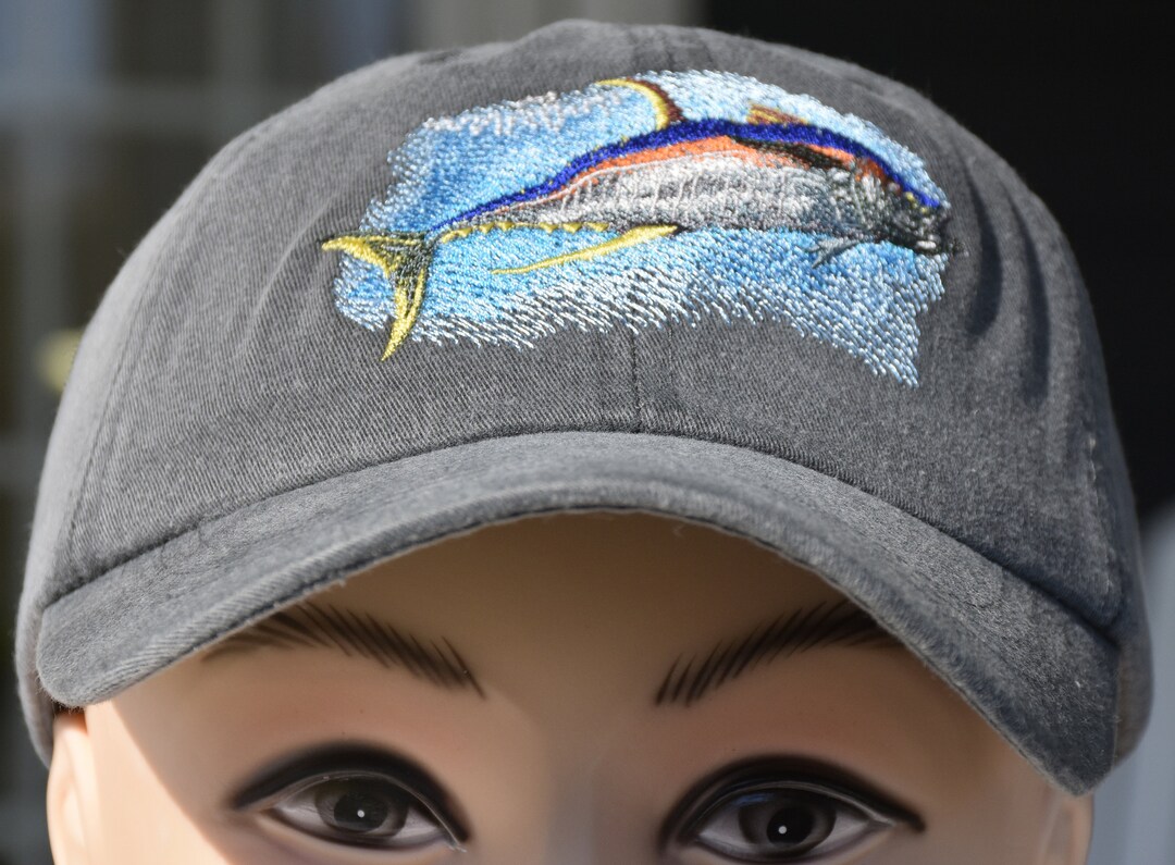 Yellowfin Tuna/baseball Cap/embroidery/dad Hat/fishing Hat/charcoal ...