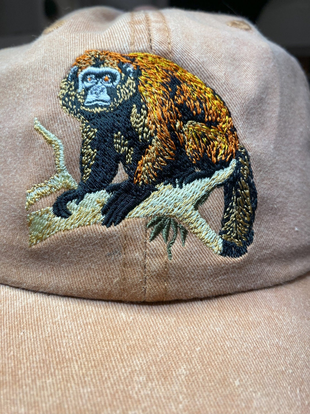 Howler Monkey in a Tree Embroidered Hat, Dad Mom Cap, Monkey Hat ...