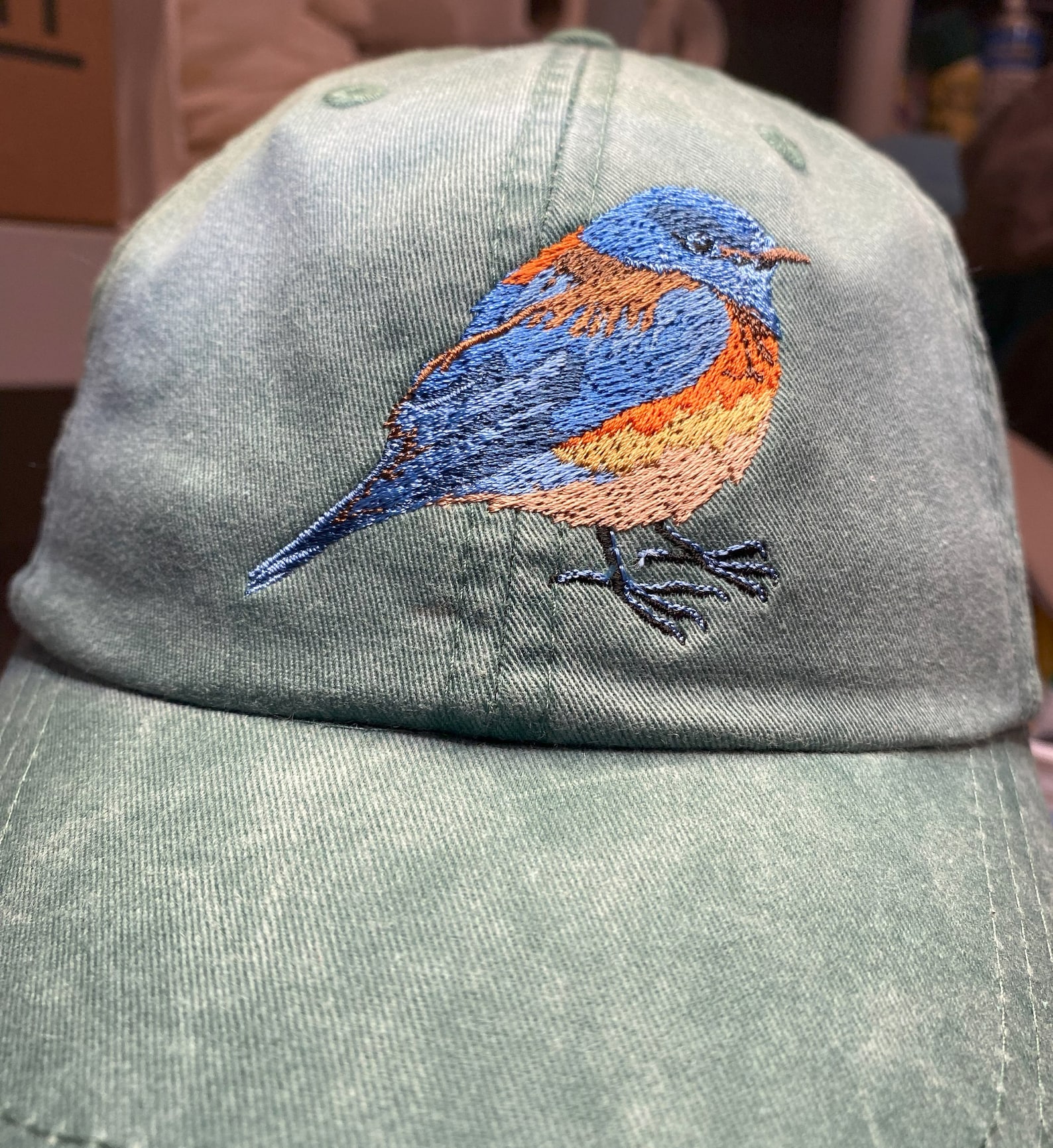 Bluebird Embroidered Baseball Hat, Embroidered Gift for Bird Lovers ...