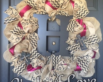 Mesh door wreath | Etsy