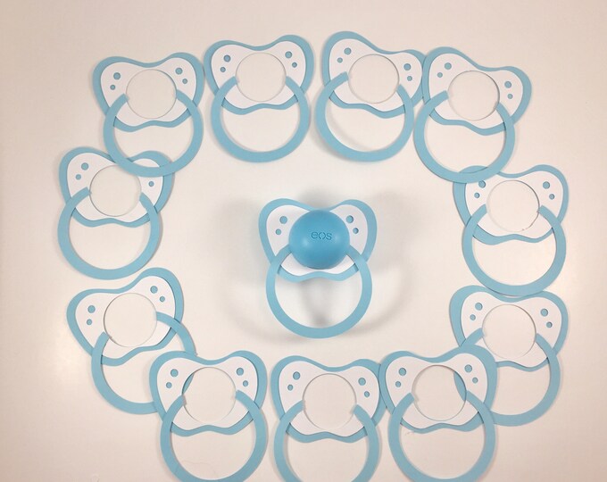 Pacifier Baby Shower Favor / EOS Round Lip Balm Holder / Blue - Etsy