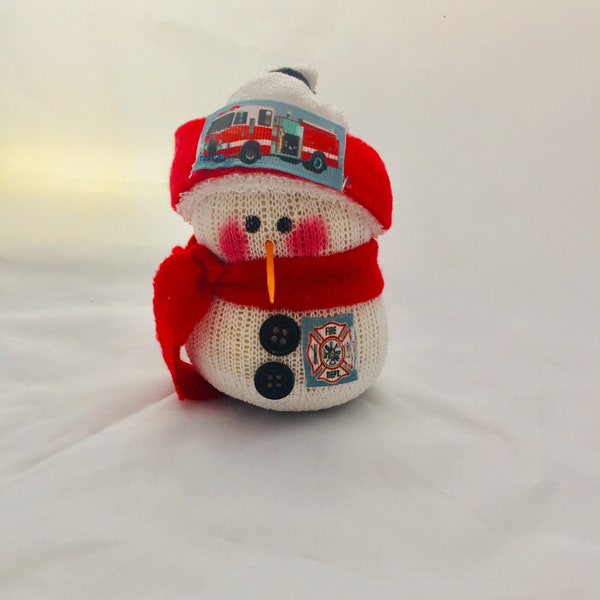 Fireman Snowman - Etsy