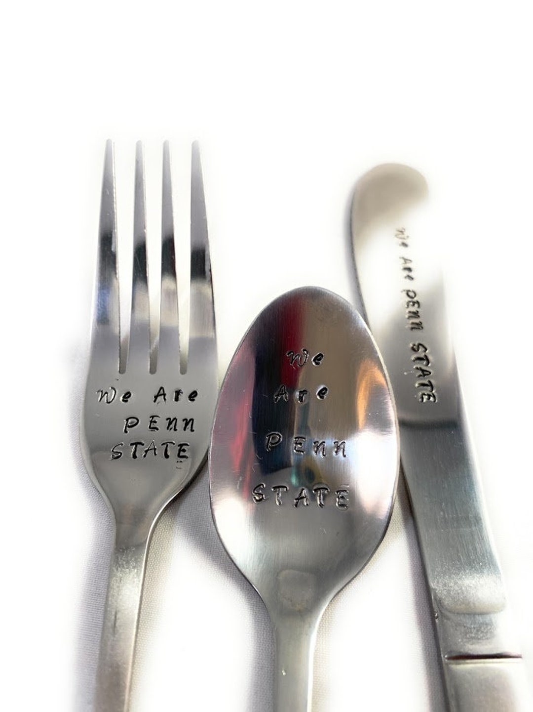 We Are PENN STATE Hand Stamped Spoon /fork or Knife. Fantastic Gift for ...