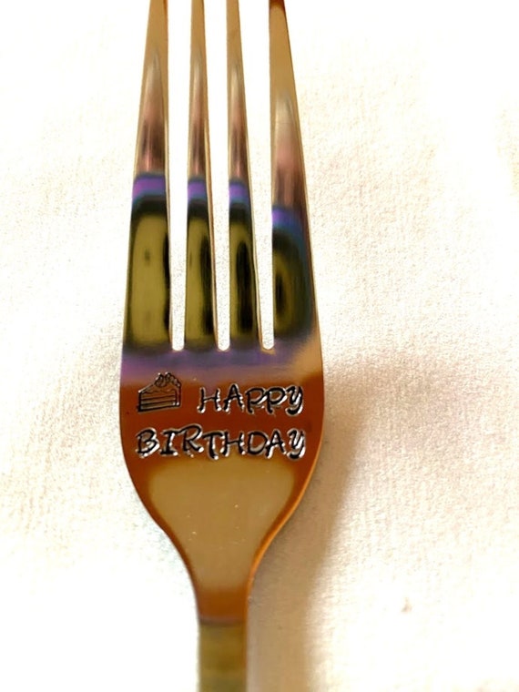 Happy Birthday hand stamped spoon Home & Living Dining & Serving etna ...