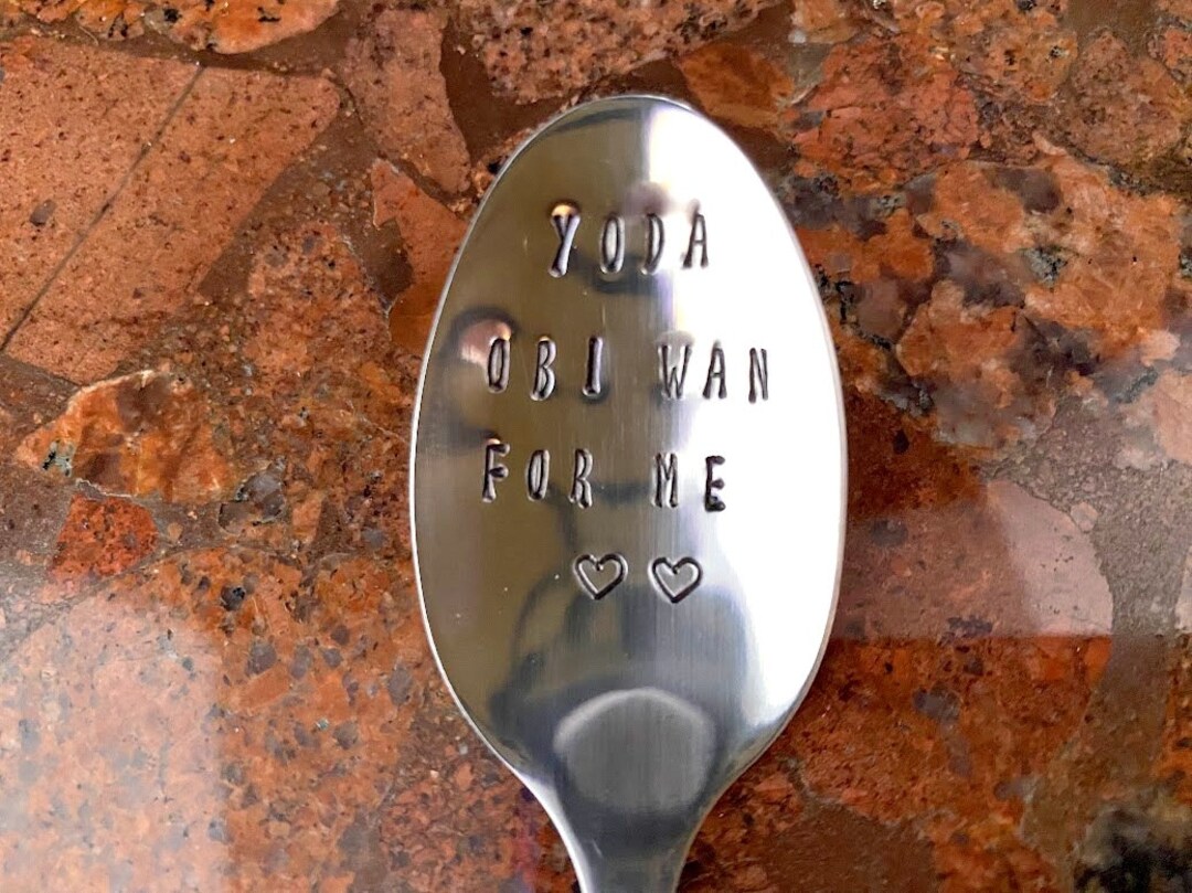 Yoda Obi Wan for Me Hand Stamped Spoon - Etsy UK