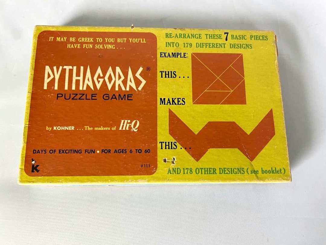 Vintage Pythagoras Puzzle Game By Kohner Bros Inc Etsy